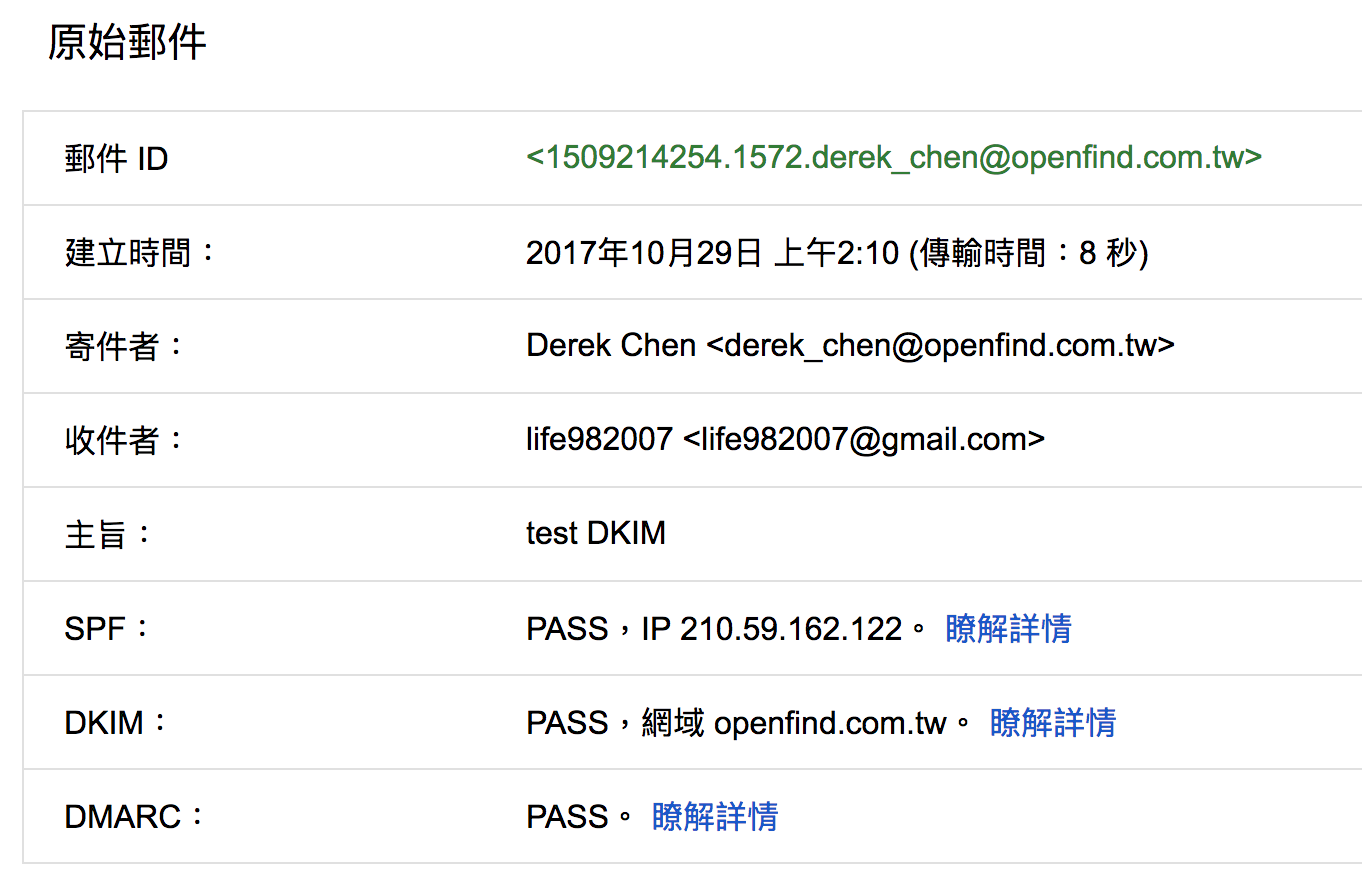 DKIM 設定文件 – Openfind