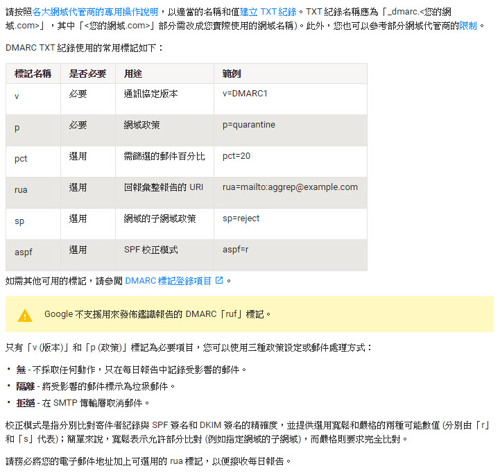 DMARC 設定文件 – Openfind