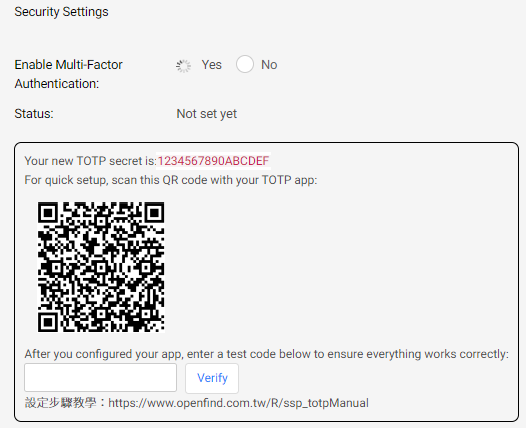 How to set MFA(TOTP) – Openfind EN
