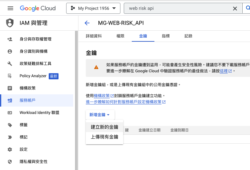 如何申請 Google Risk API – Openfind